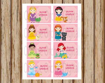 Princess Gift Tags | Etsy