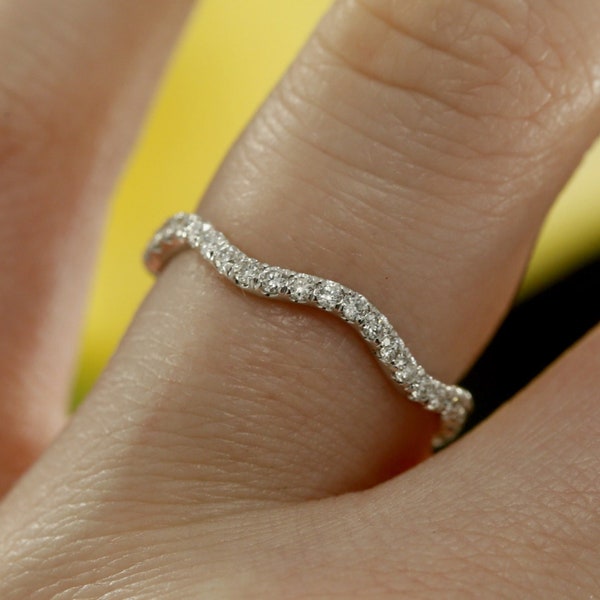 Wavy Wedding Ring - Etsy