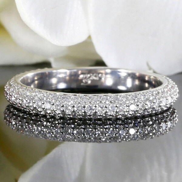 Pave Diamond Band - Etsy