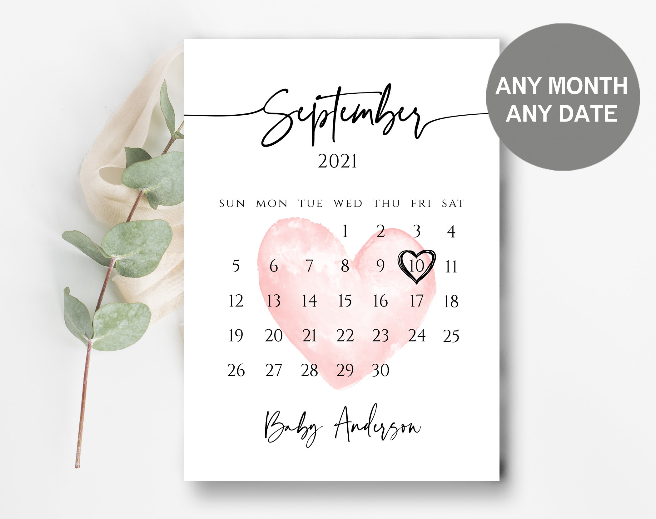 Baby Due Date Pregnancy Announcement for Social Media - Etsy