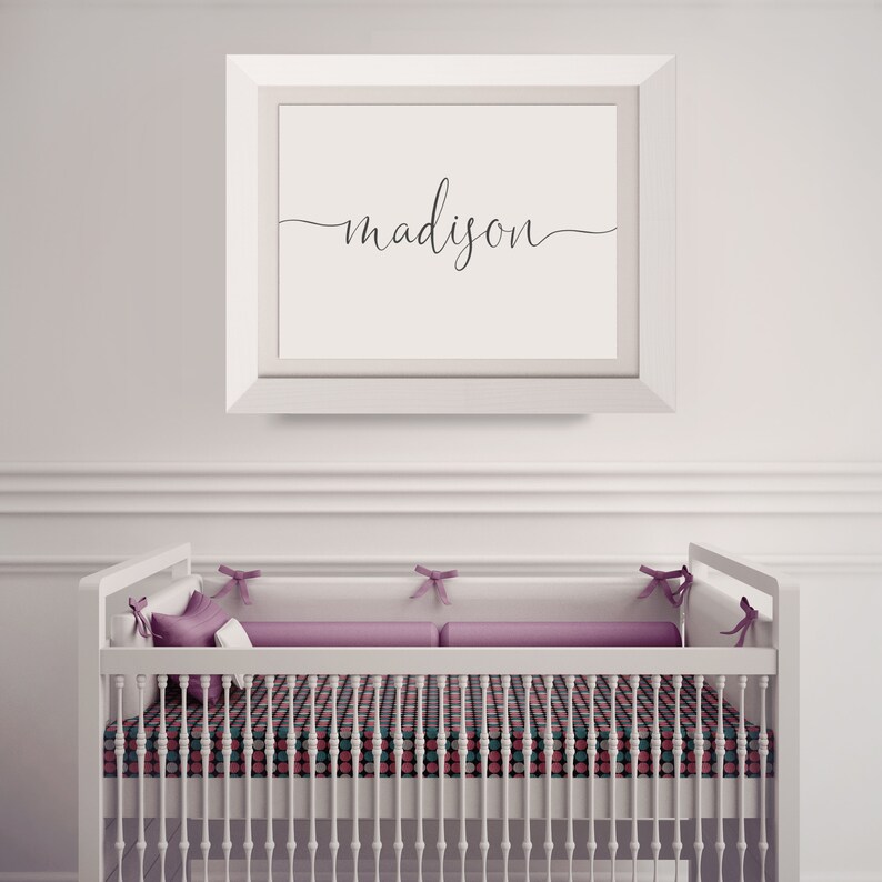 Custom Name Nursery Art Printable Baby Name Sign Name Sign - Etsy