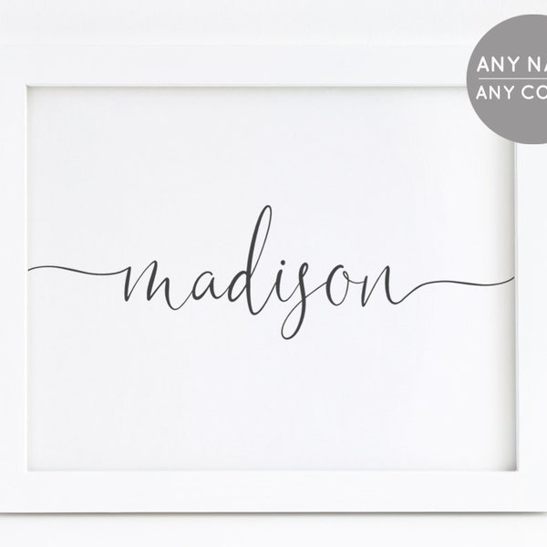 Baby Name Print - Etsy