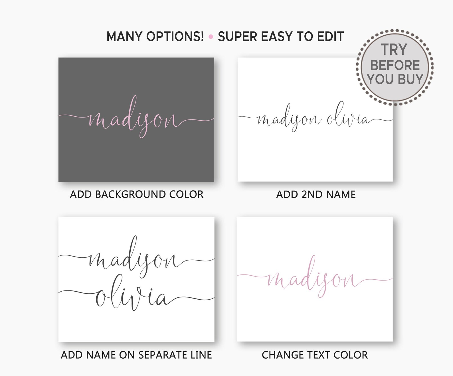 Custom Name Nursery Art Printable Baby Name Sign Name Sign - Etsy
