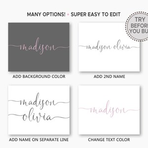 Custom Name Nursery Art, Printable Baby Name Sign, Name Sign Printable ...