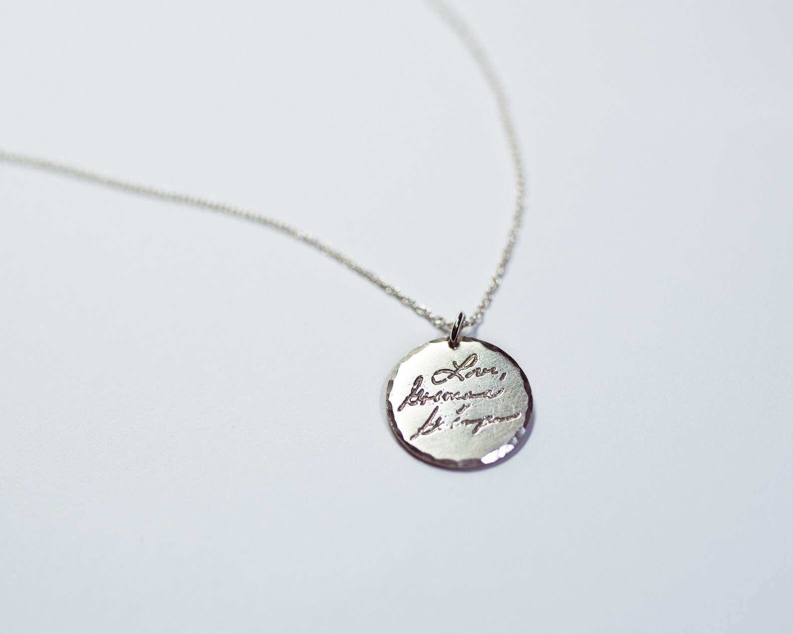 Actual Handwriting Necklace Custom Signature Necklace Handwriting ...