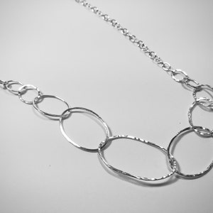 Cascade Hand-forged Argentium Silver Chain Necklace - Etsy