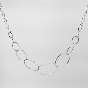 Cascade Hand-forged Argentium Silver Chain Necklace - Etsy