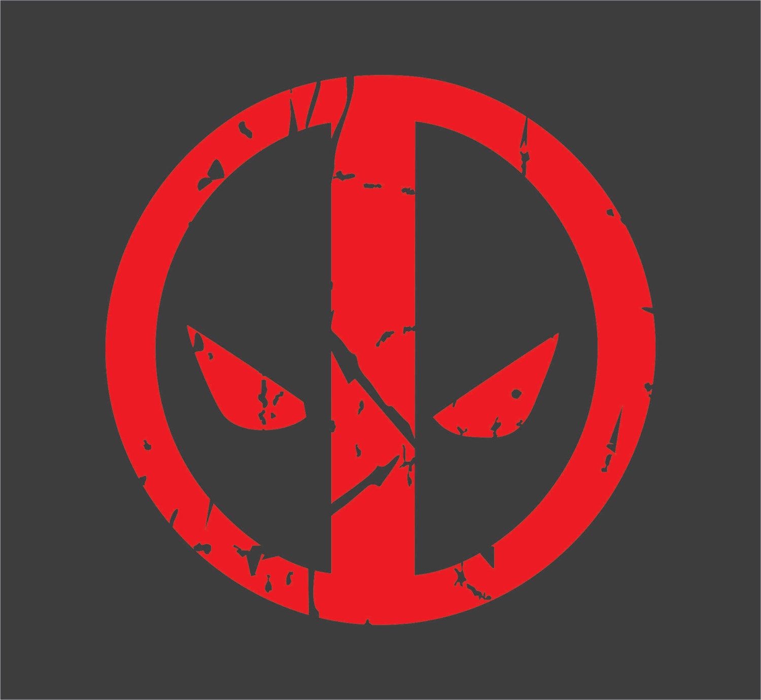 Deadpool Decal Distressed | Etsy