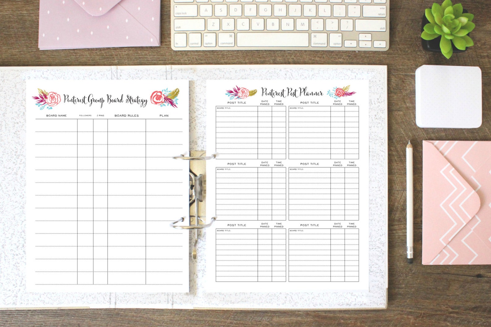 Printable Pinterest Planner Sheets - Etsy
