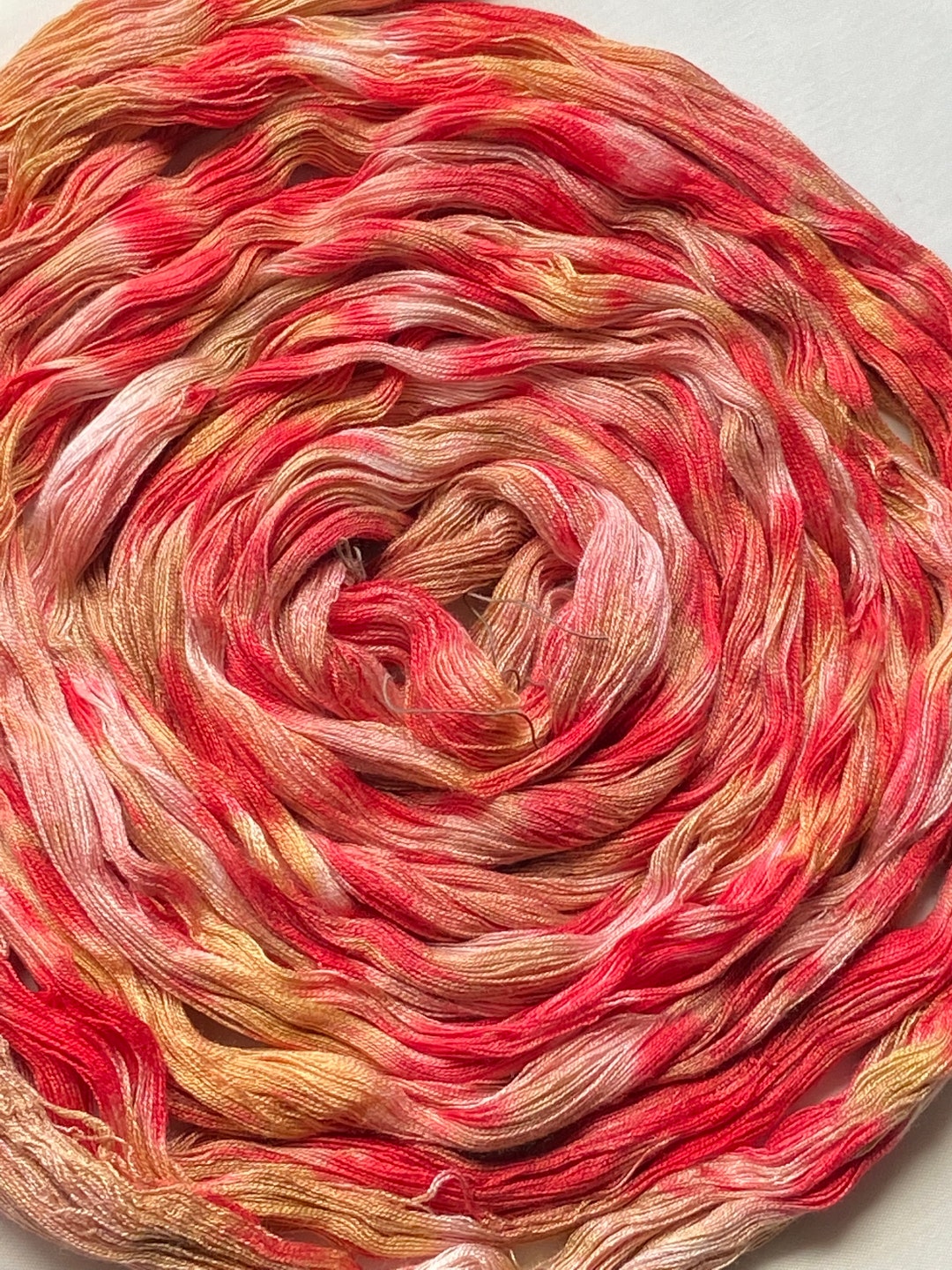 Hand-dyed, Pre-wound Weaving Warp Chain, 5 7/8 Yards, 16/2 Rayon, in ...