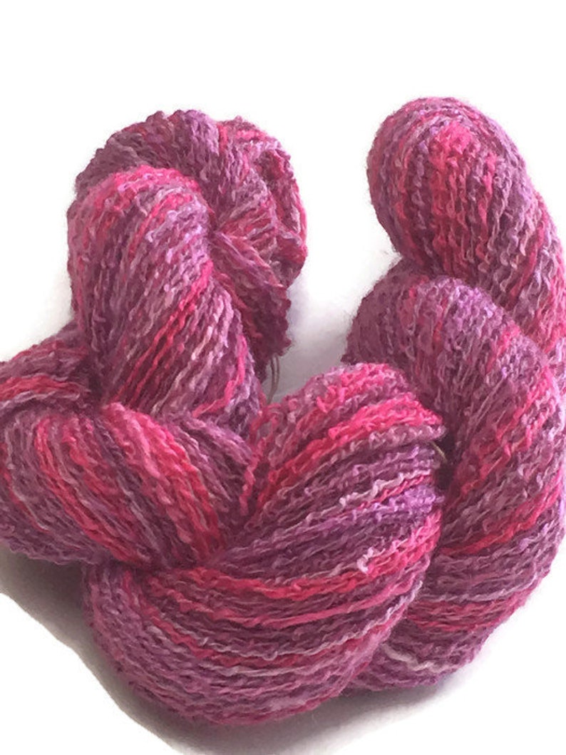 Hand-dyed Cotton and Rayon Boucle Yarn 200 Yard Skeins in - Etsy