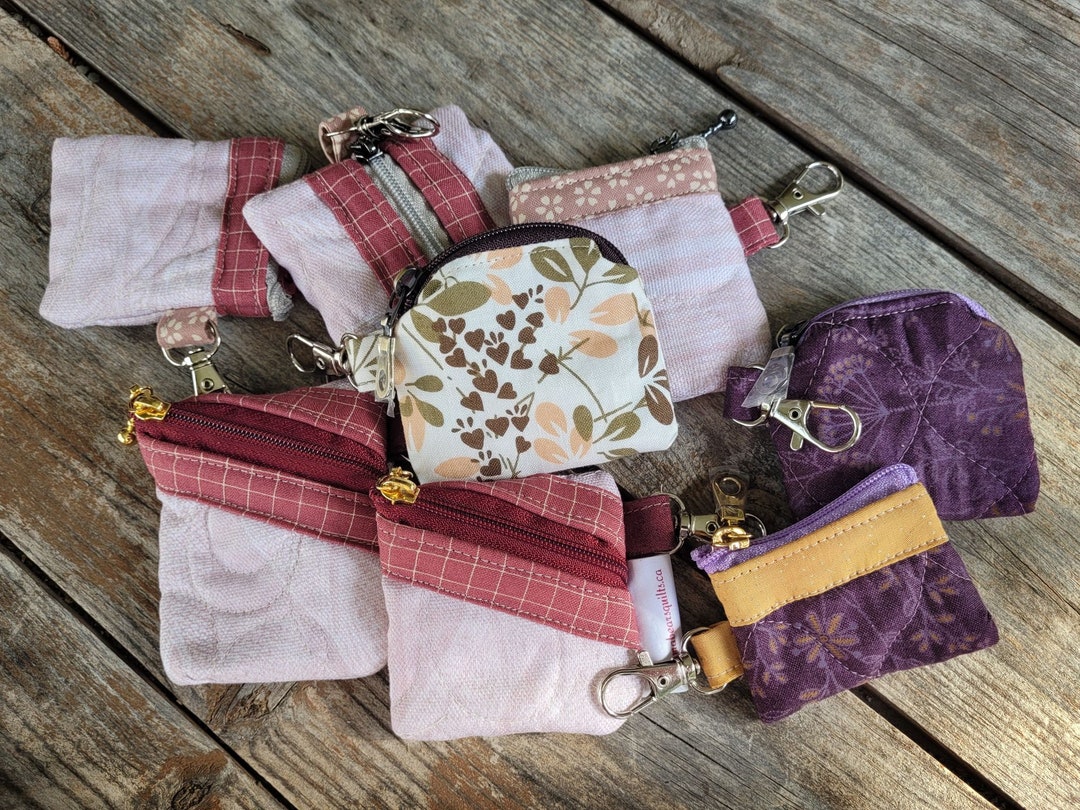 Key Fob Coin Pouch | Tiny Keychain Jewelry Zipper Bag - Etsy