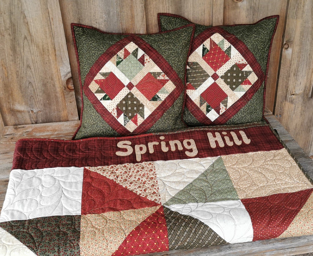 Personalized Custom Quilt With Matching Pillows | Custom Made Cottage ...