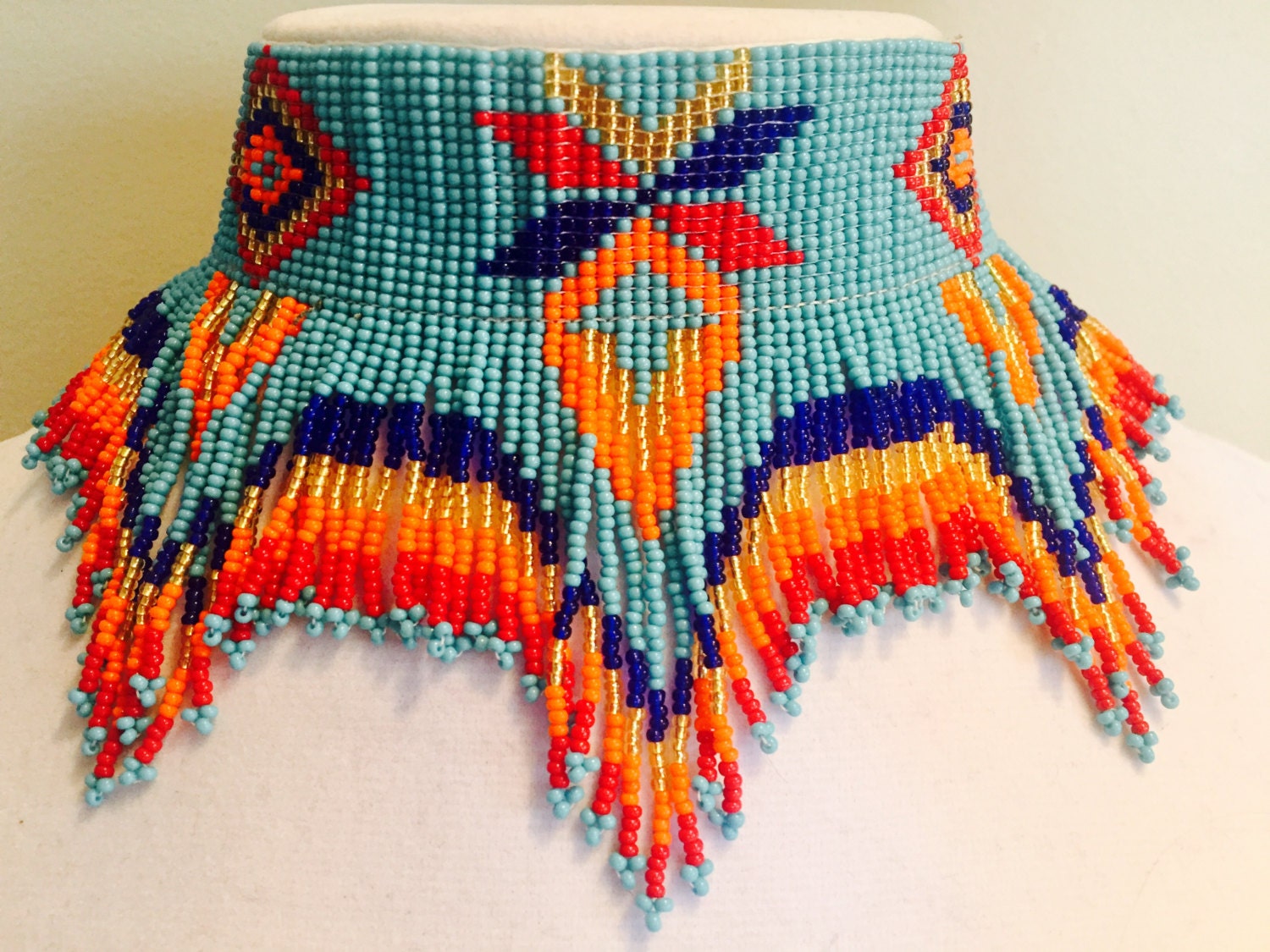 Elegant Choker Necklace Seed Bead Necklace Native American | Etsy