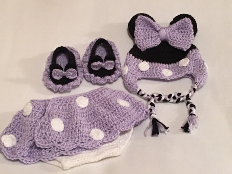 Minnie Knit Hat Baby Minnie Baby Crochet Minnie Minnie - Etsy