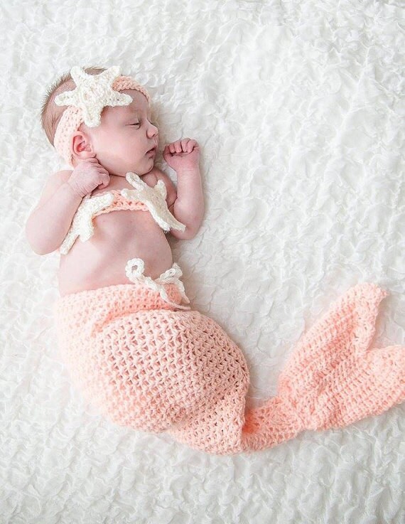 Mermaid Cocoon, Sea Life, Mermaid Princess, Baby Photo Prop, Under the ...