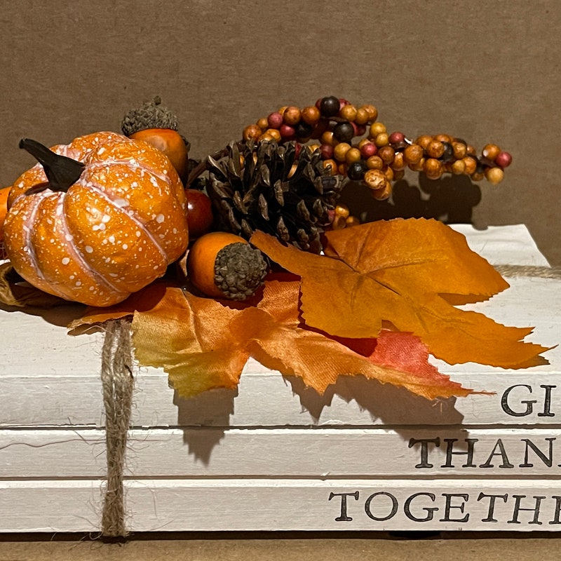 Thanksgiving Book Stack - Etsy