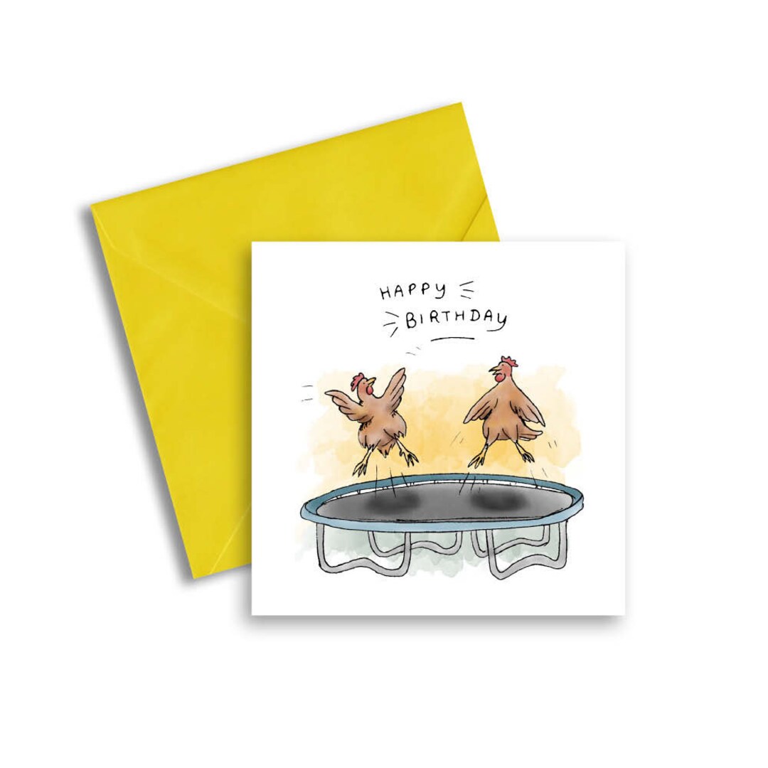 Cute Chicken Birthday Card - Etsy