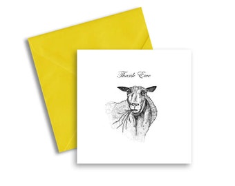 Tank Ewe Pun Card Thank You Greetings Card Humour - Etsy UK