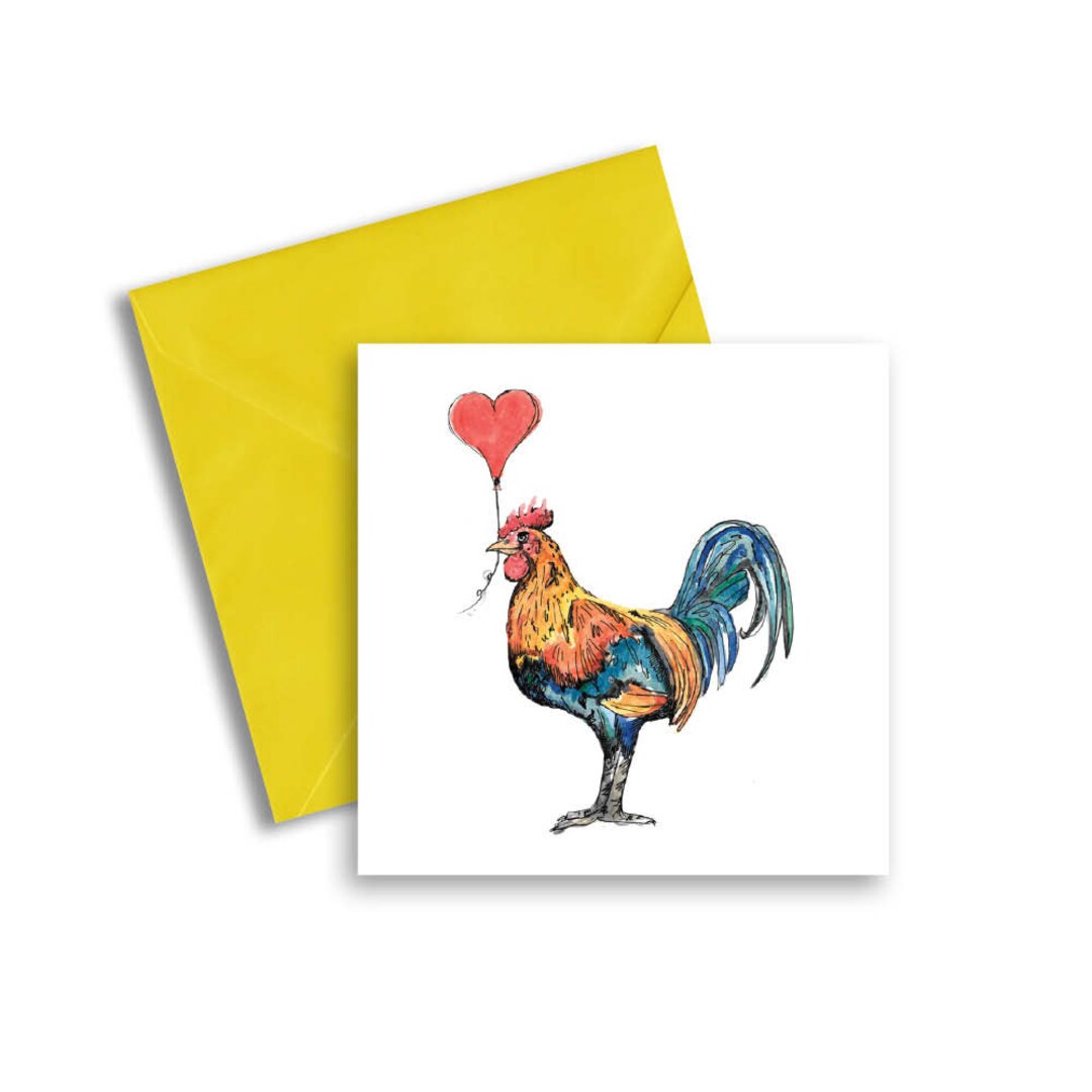 Rooster Greeting Card - Etsy