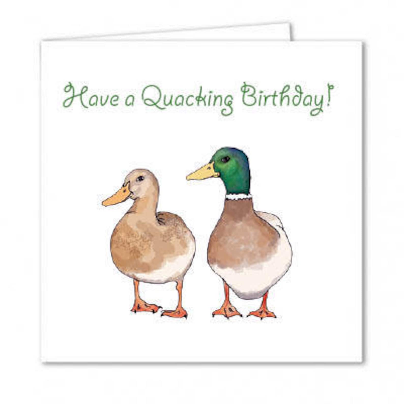 Duck Birthday Card Have a Quacking Birthday - Etsy.de