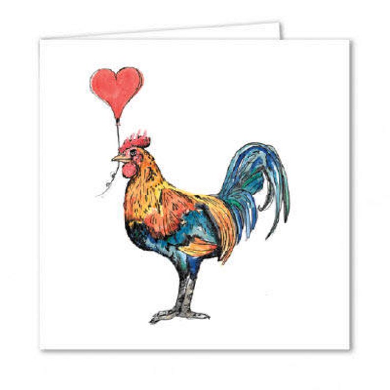 Rooster Greeting Card - Etsy