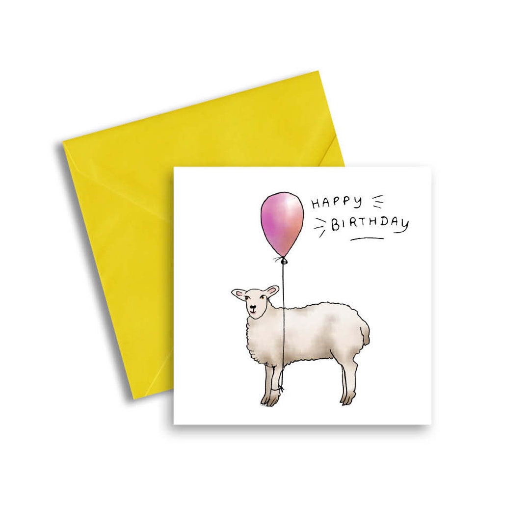 Cute Sheep Birthday Card - Etsy