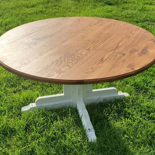 Table Solid Wood Dining Table Round Table Reclaimed Wood - Etsy
