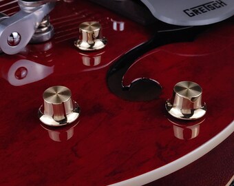 Custom Guitar Knob Set, Handmade Brass, With Pearloid Inlay, for Strat ...