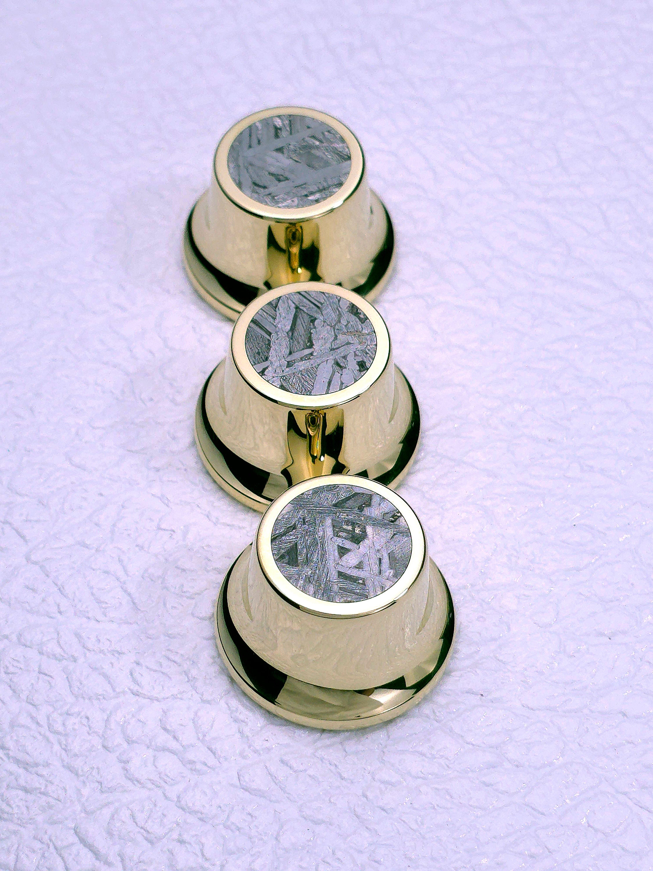 Custom Guitar Knob Set With Muonionalusta Meteorite Inlay in Solid ...