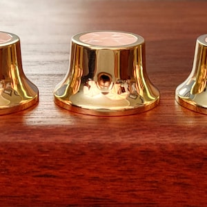 Custom Guitar Knob Set, Handmade Brass, With Pearloid Inlay, for Strat Style Guitar - Etsy