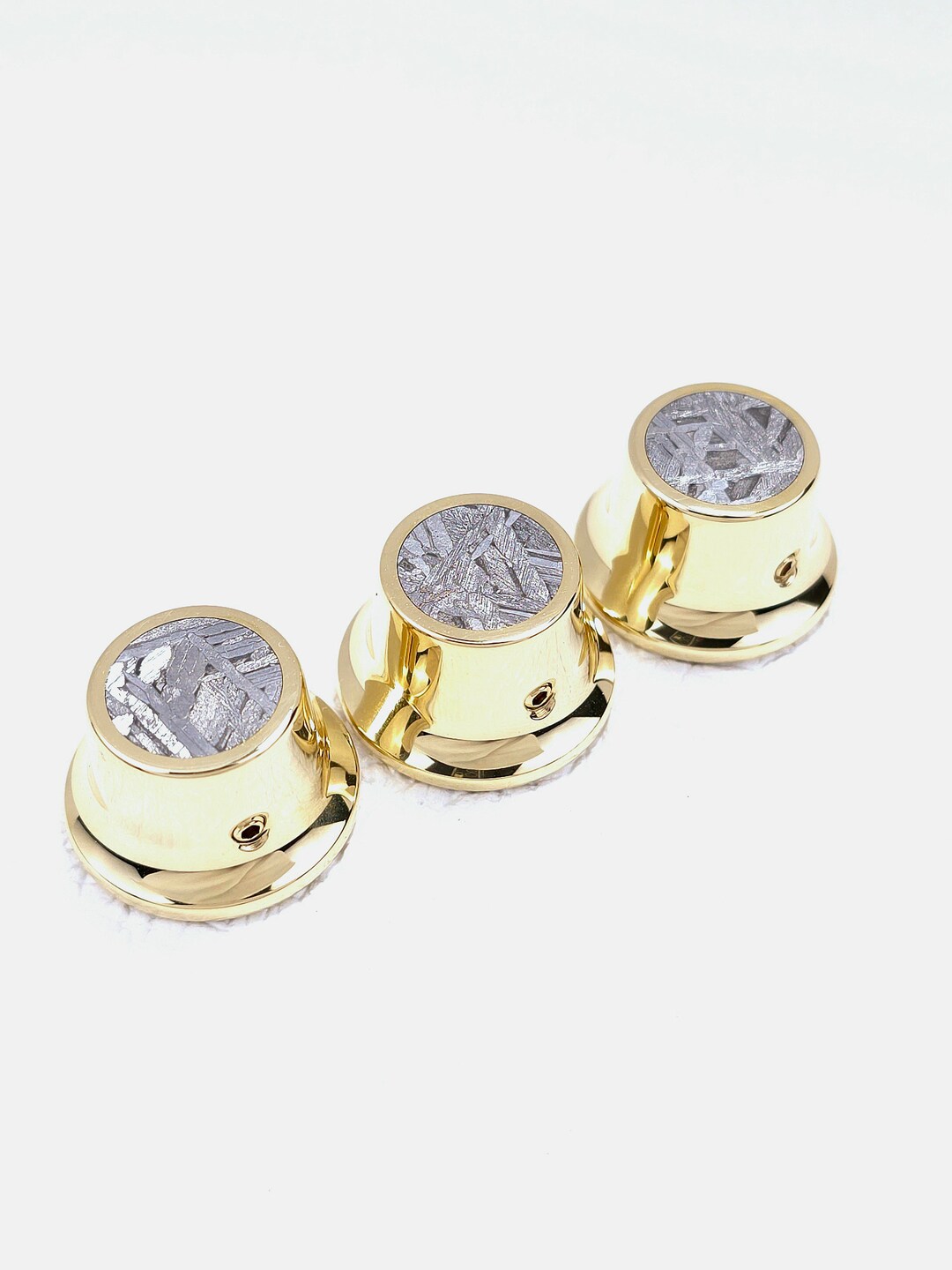 Custom Guitar Knob Set With Muonionalusta Meteorite Inlay in Solid ...