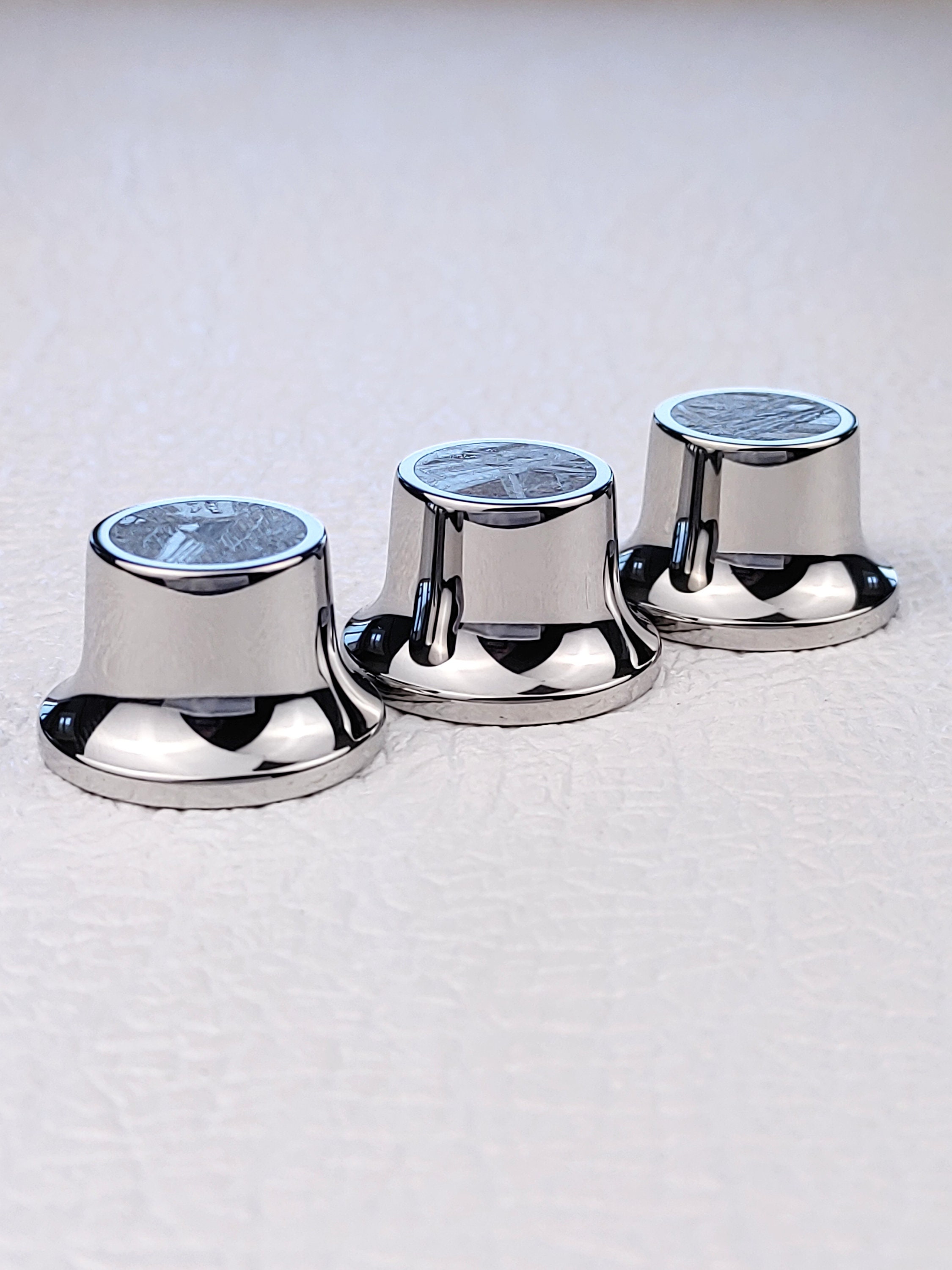 Custom Guitar Knob Set With Muonionalusta Meteorite Inlay in Solid ...