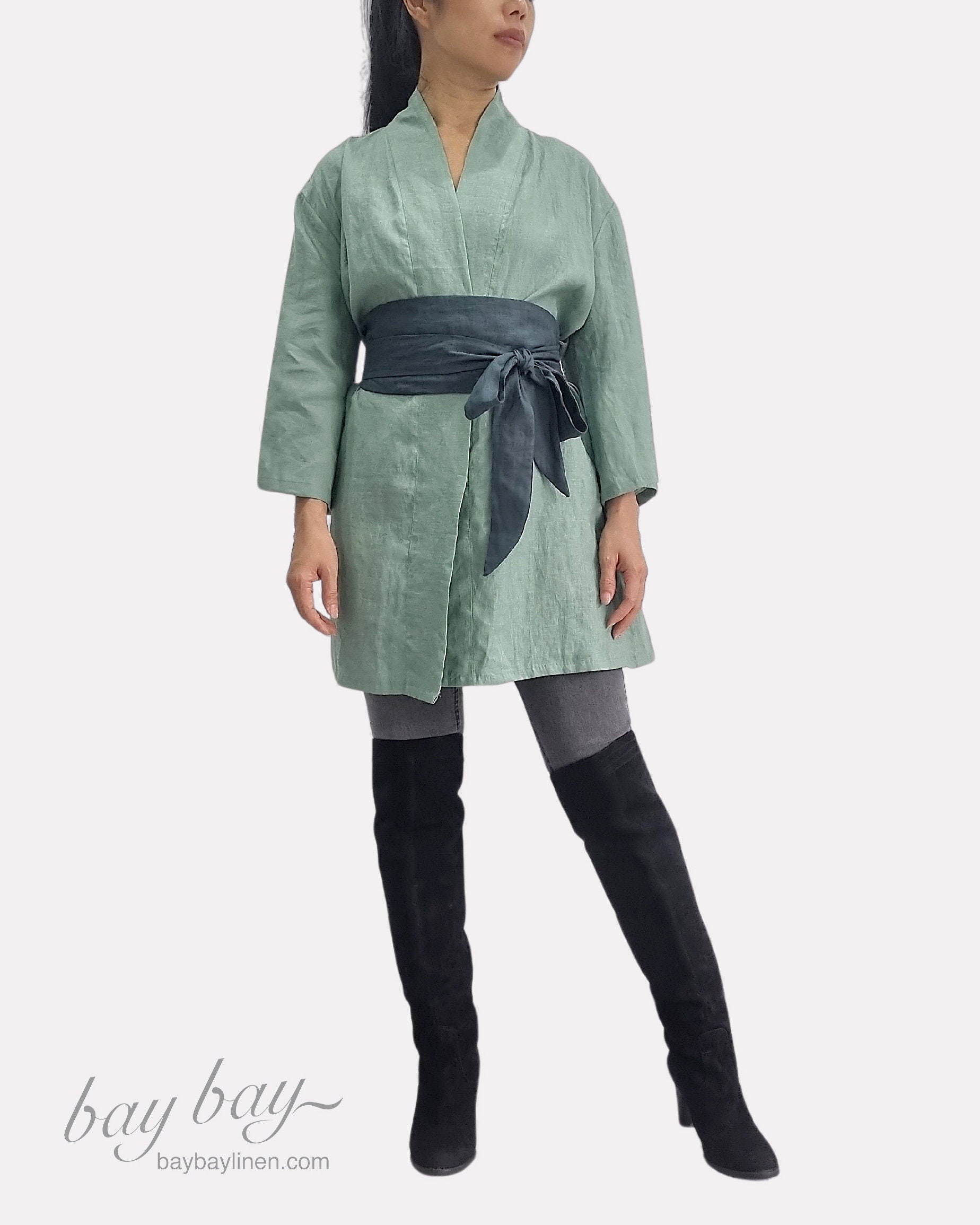 Obi Belt Linen, Wrap Fabric Belt Mix and Match, Multi-purpose Waist ...