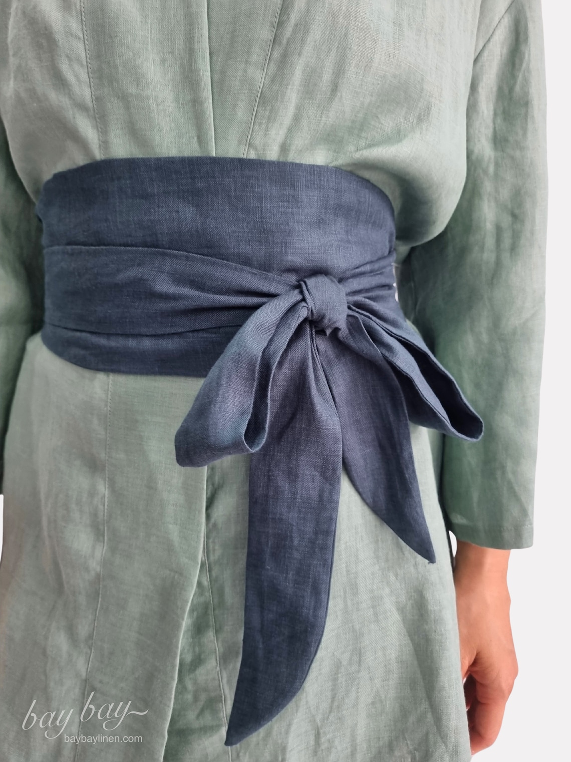 Obi Belt 100% Linen, Wrap Fabric Belt Mix and Match, Multi-purpose ...