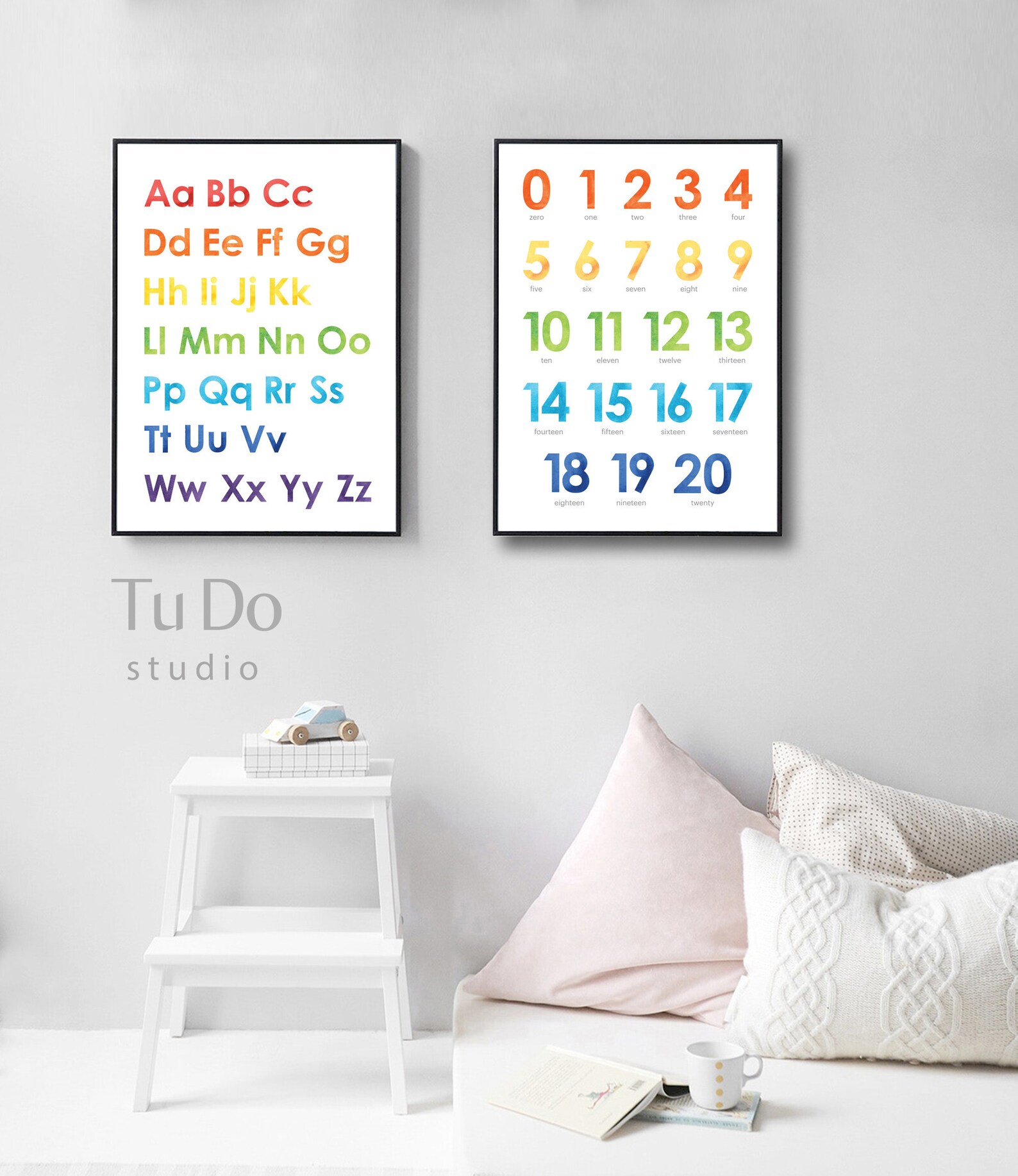 ALPHABET & 0-20 NUMBERS Set of 2 Posters Digital Download - Etsy