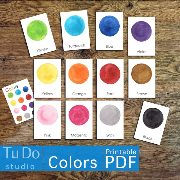 Color Flash Cards - Etsy