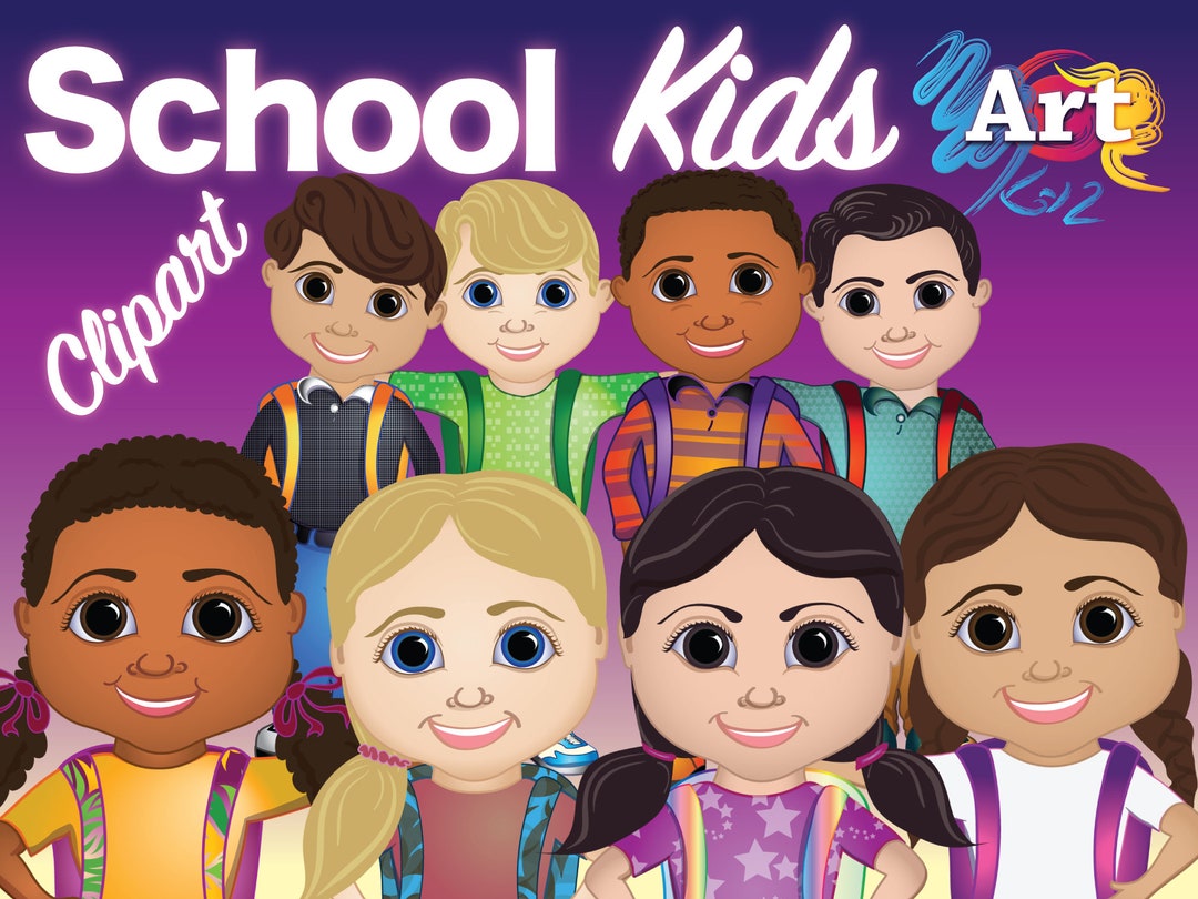 School Kids Clip Art - Commercial or Personal Use - Etsy