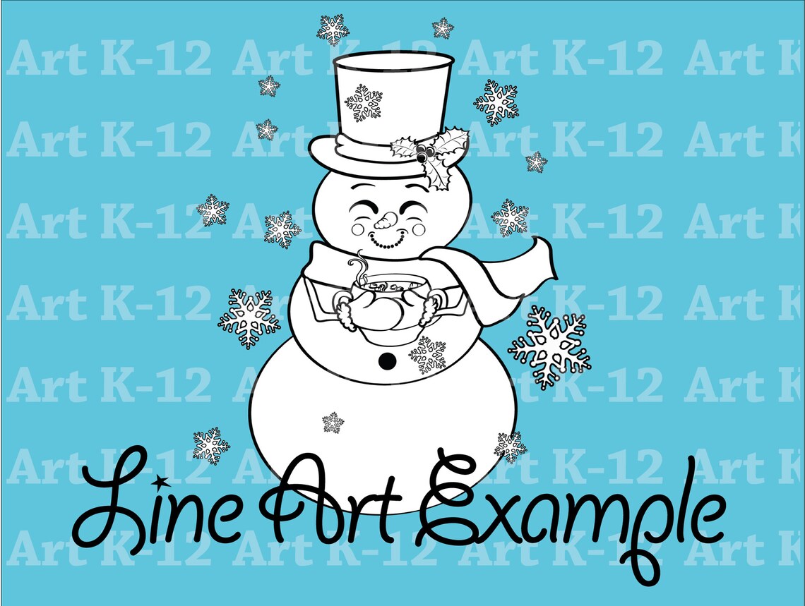 Snowman Clip Art Commercial or Personal Use - Etsy