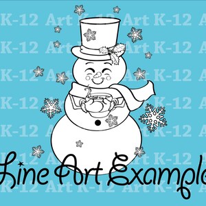 Snowman Clip Art Commercial or Personal Use - Etsy