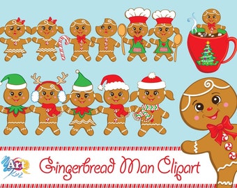 Gingerbread Man Clip | Etsy