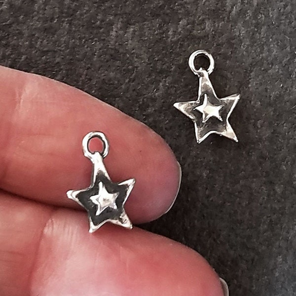 Double Star Charm - Etsy