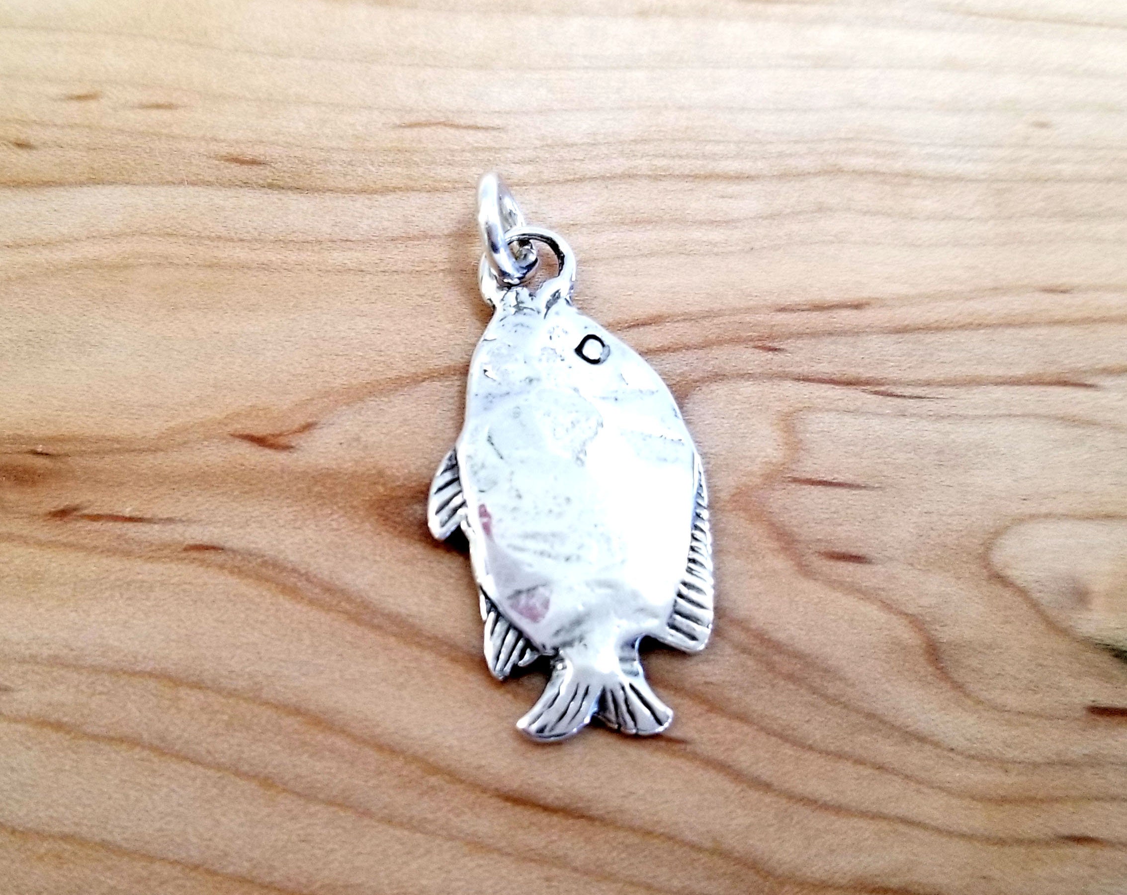 Vintage Sterling Silver Fish Charm Necklace Chain Optional | Etsy