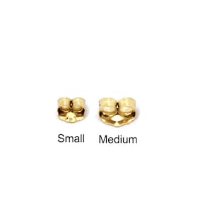 14k Yellow Gold Earring Backs: Push Back Replacements (0.030 Post) - Etsy
