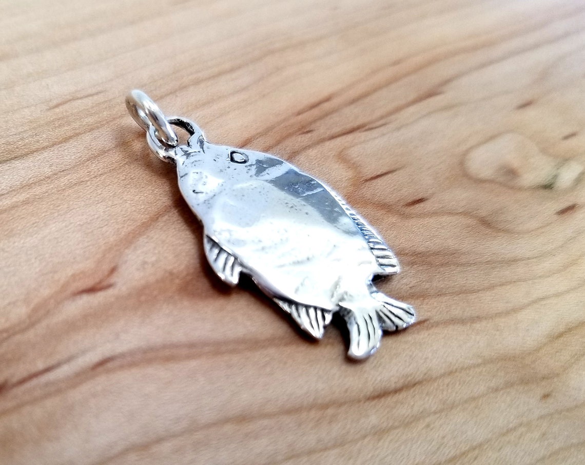 Vintage Sterling Silver Fish Charm Necklace Chain Optional | Etsy