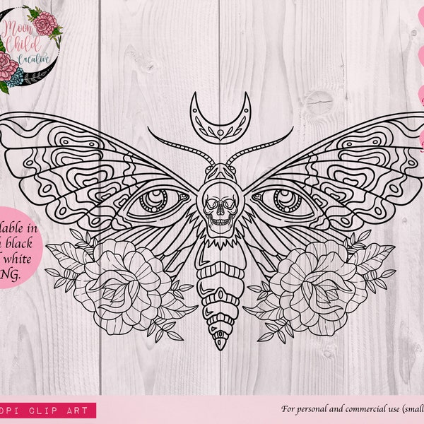 Gothic Moth Svg - Etsy
