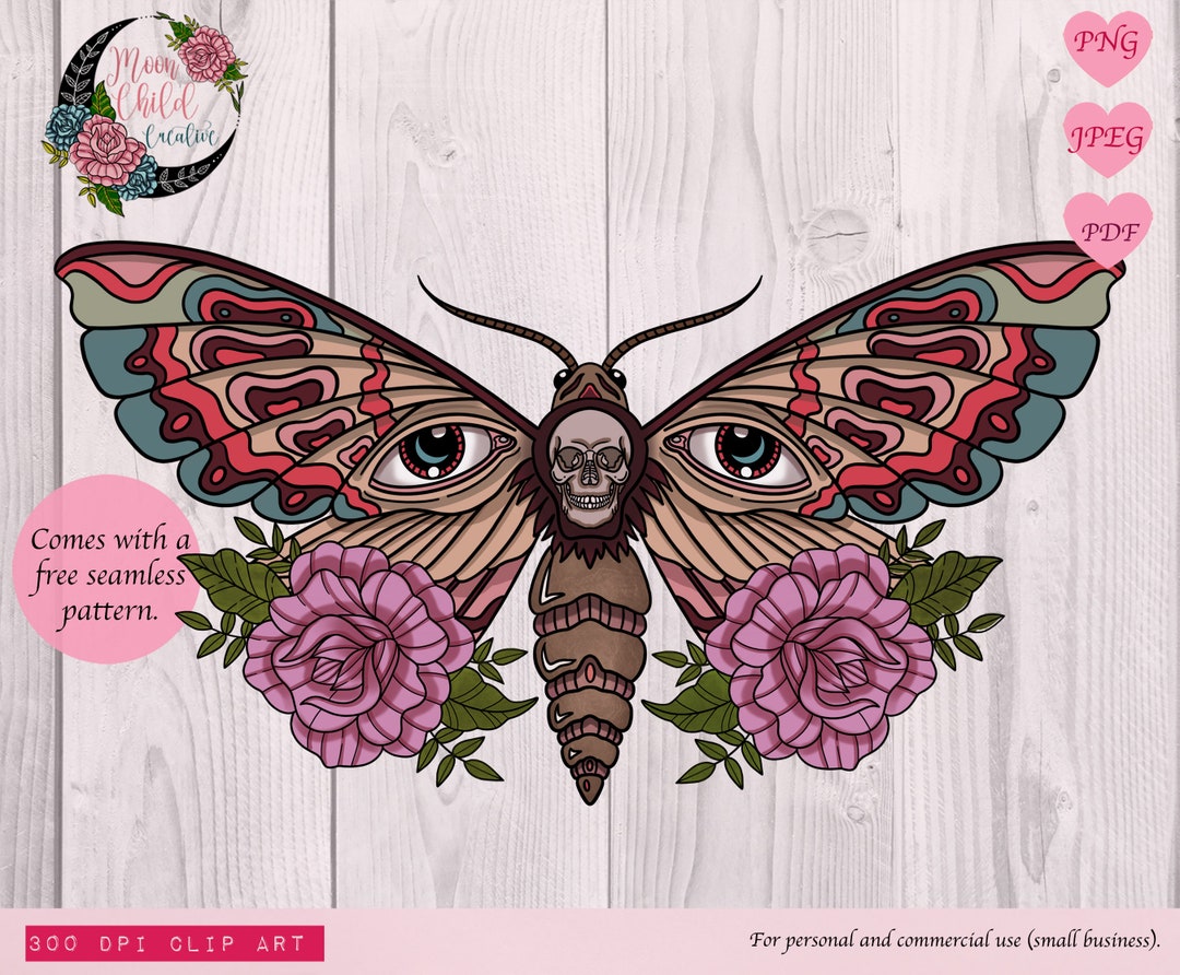 Deaths-head Moth, Moth, Png File, Death-head Moth, Skull, Halloween ...