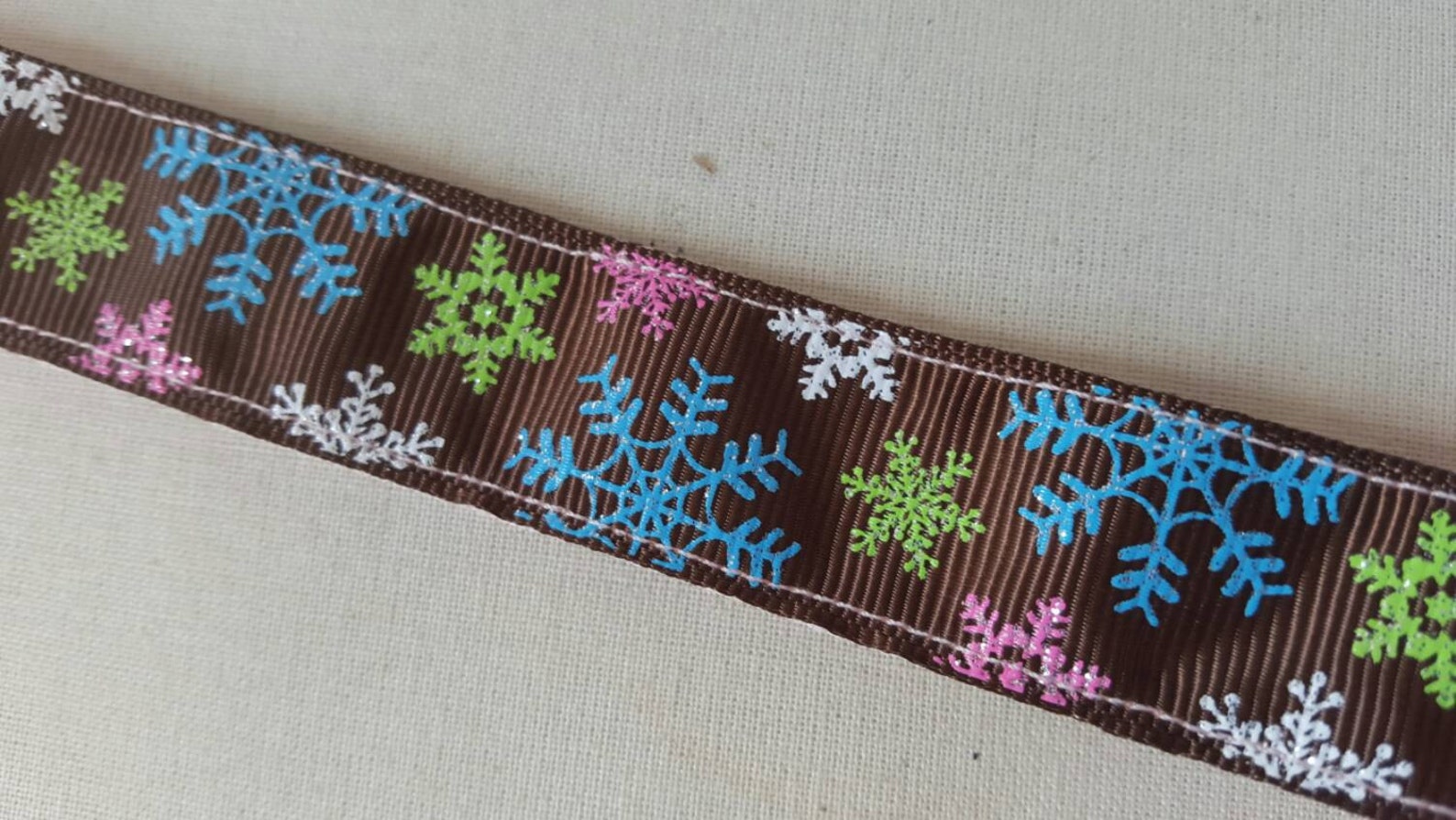 Colorful Snowflakes on Brown- No Slip Headband, Non Slip Headband ...