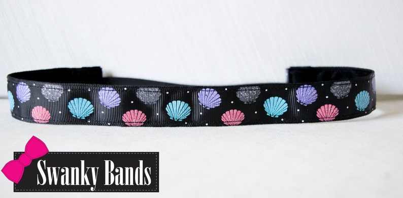 Glitter Seashells Glitter Beach Seashells non slip headbands | Etsy