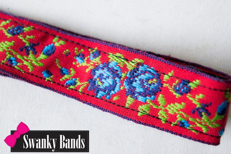Woven Flower- Floral Pattern Woven No- Slip Headband, Non-slip Headband ...